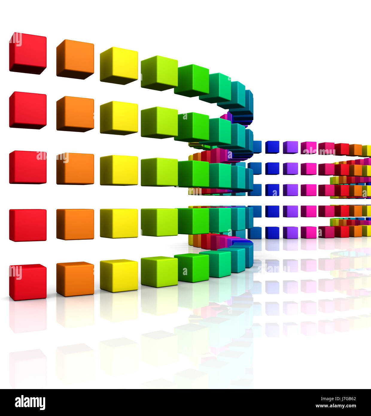 motion postponement moving movement waves row wave rainbow queue cubes ...