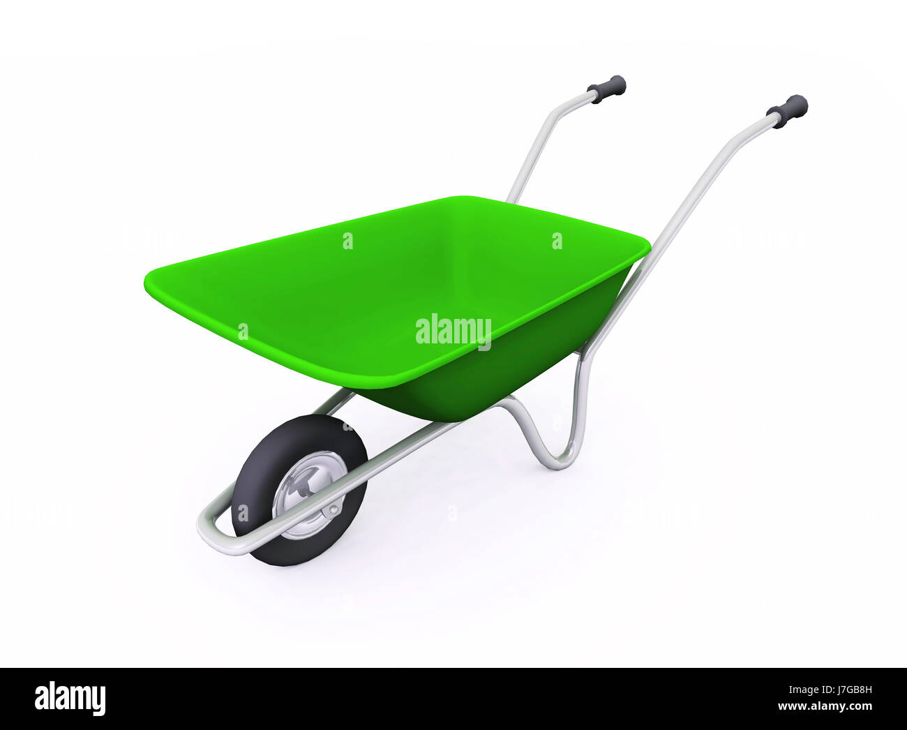the green wheelbarrow - isolated Stock Photo - Alamy