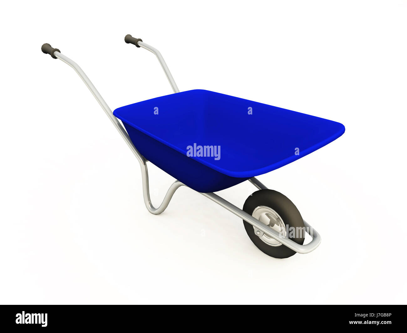 the blue wheelbarrow - isolated Stock Photo - Alamy