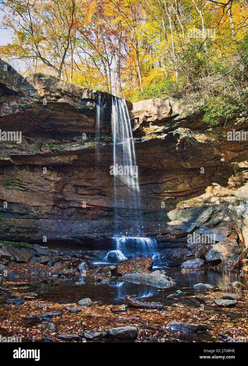 waterfall falls forest river water fall autumn beautiful beauteously ...