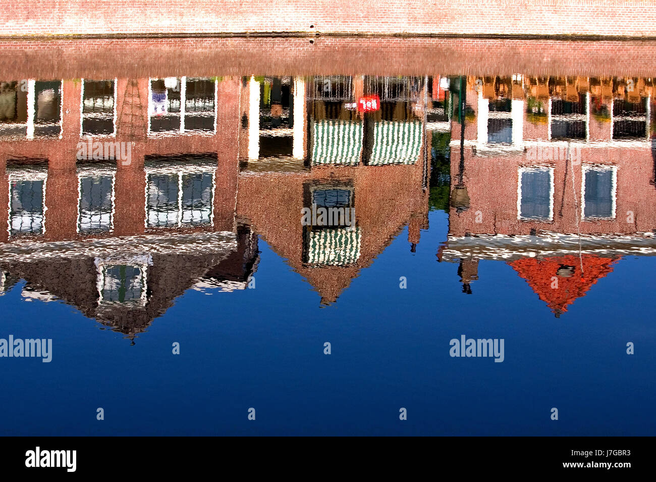 blue house building colour reflection netherlands style of construction ...
