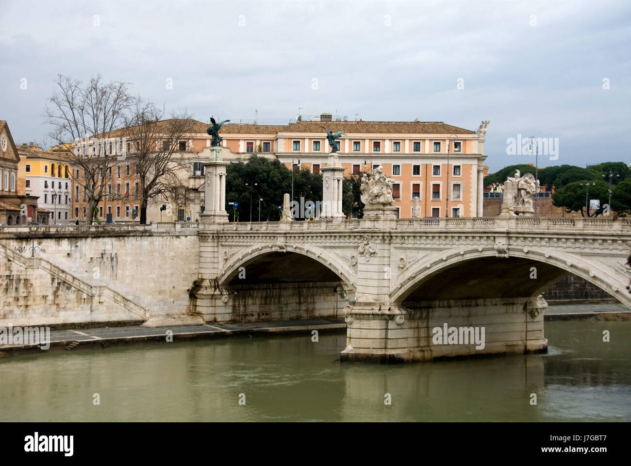 travel buildings city town famous tree trees stone bridge europe Rome ...