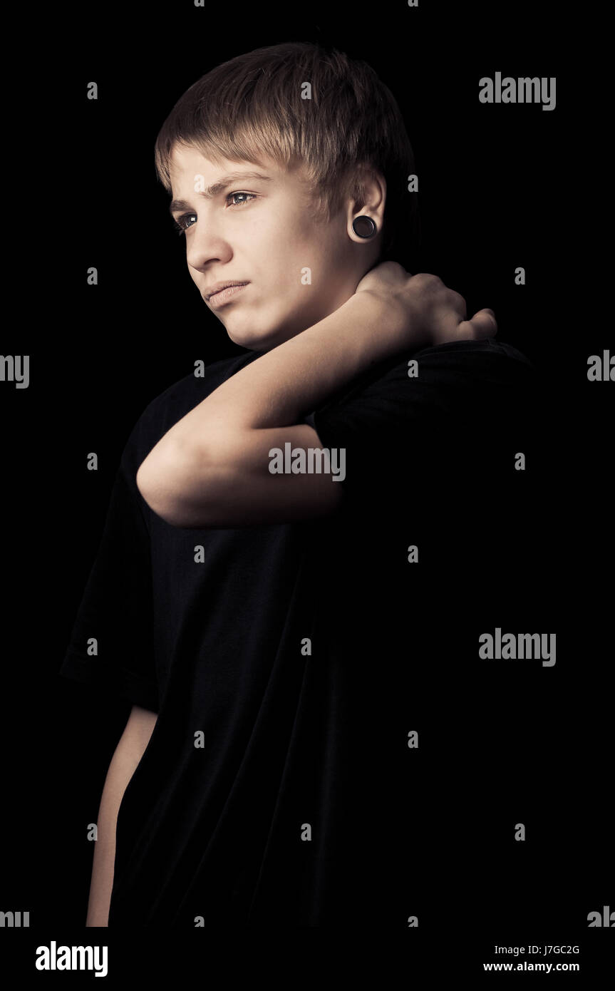 male masculine face expression teenager thoughtful boy lad male ...