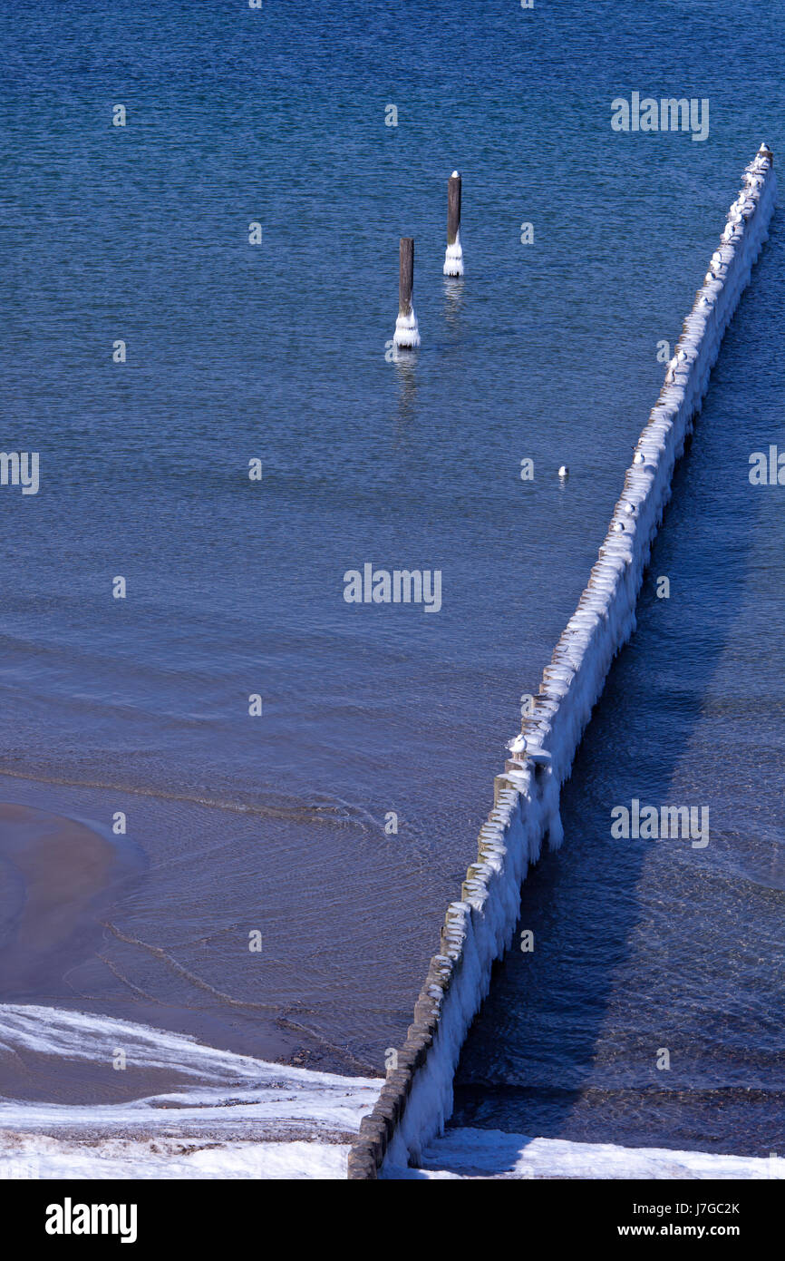 blue winter cold beach seaside the beach seashore water baltic sea salt ...