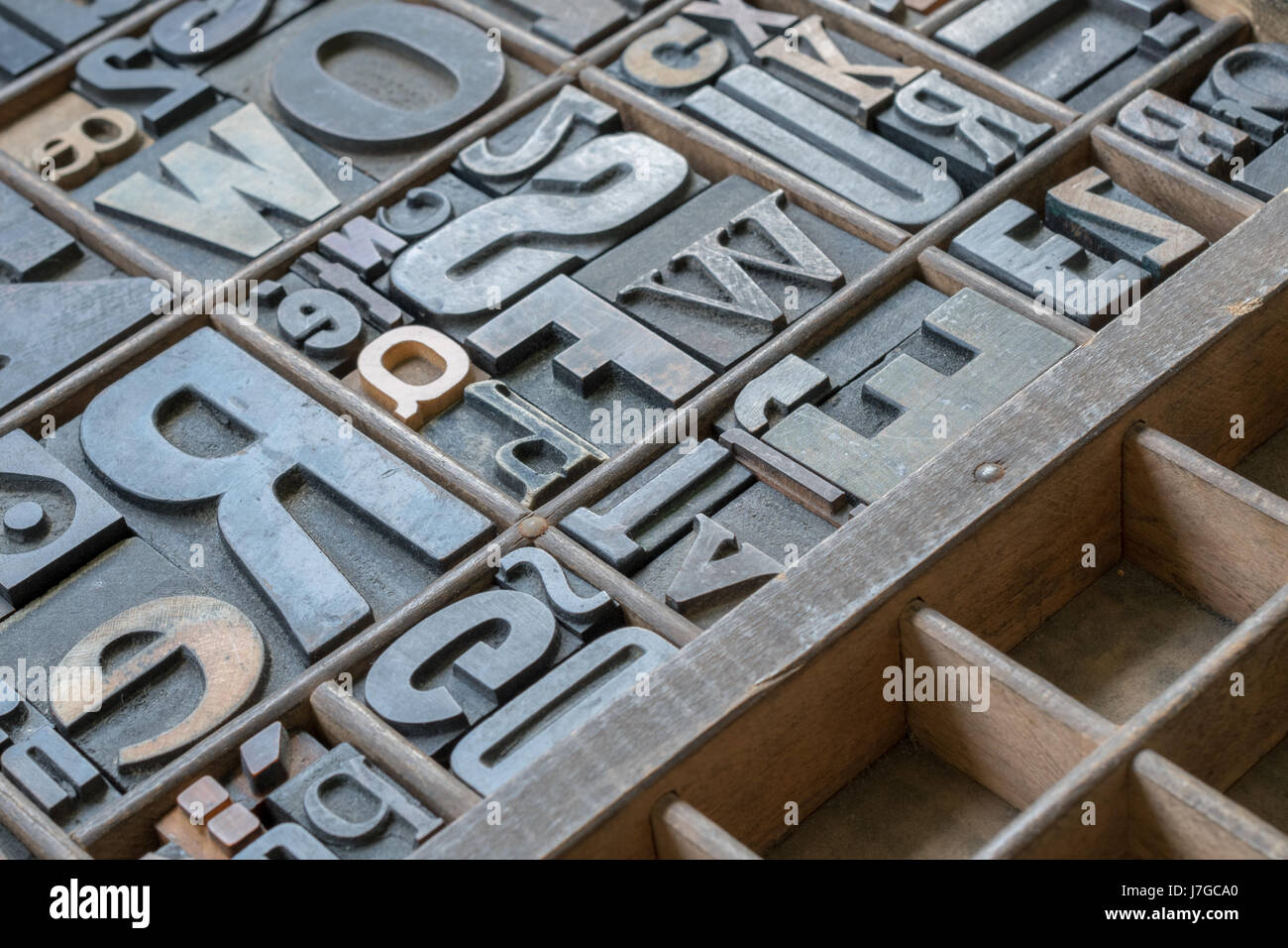 Printing Press Letter Blocks