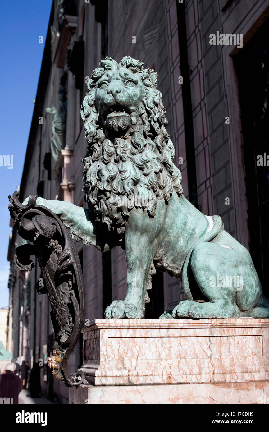 lion cat big cat feline predator bavaria munich residence emperor king ...