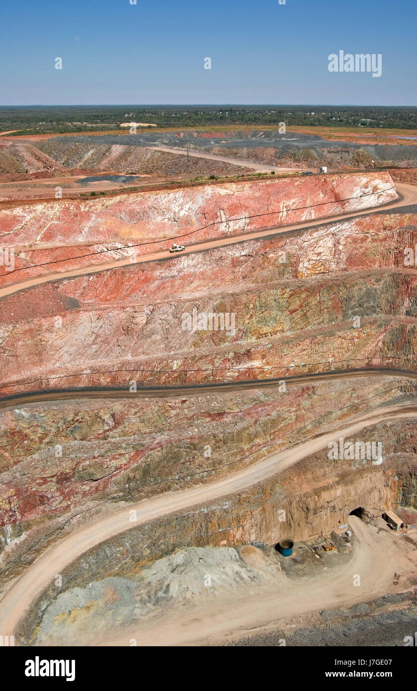 industry industrial open cut copper deep damage damages detriments pit ...