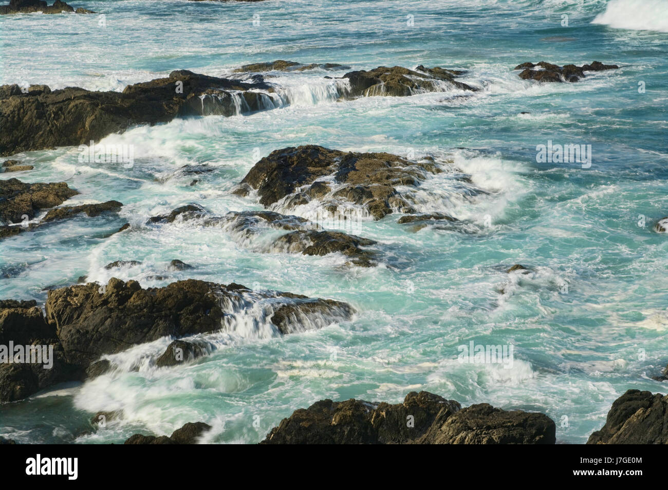 blue strong waves wet coast landscape scenery countryside nature splash ...
