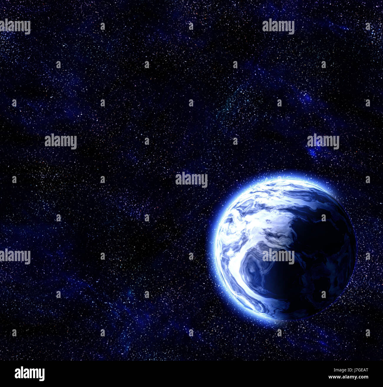 blue space science illustration abstract globe planet earth world ...
