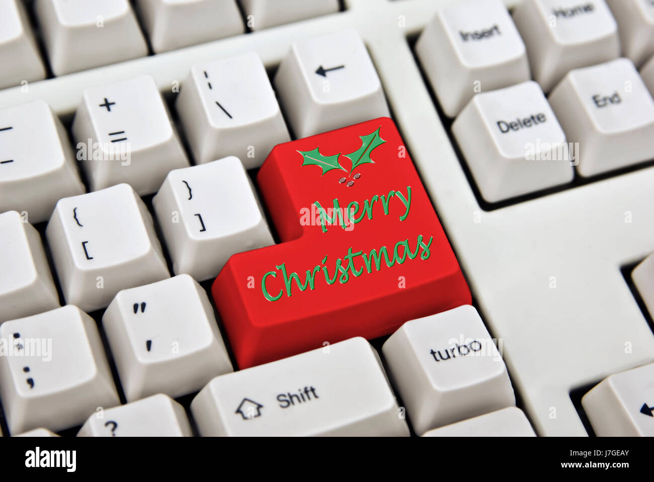 keyboard PC computers computer enter technology christmas message ...