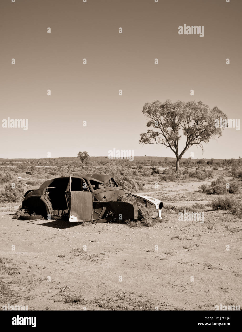 desert wasteland dust sepia car automobile vehicle means of travel ...