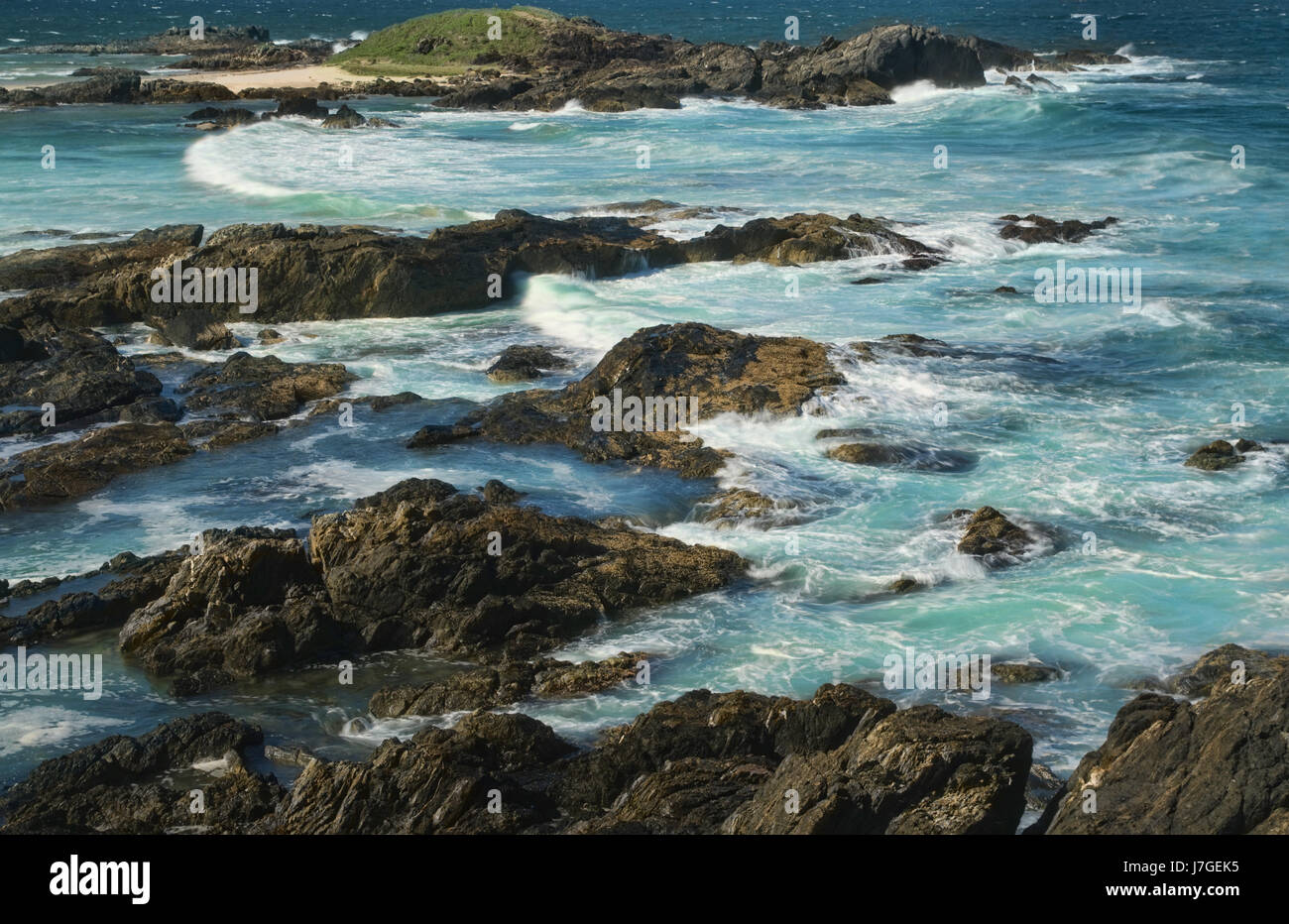 blue strong waves wet coast landscape scenery countryside nature splash ...