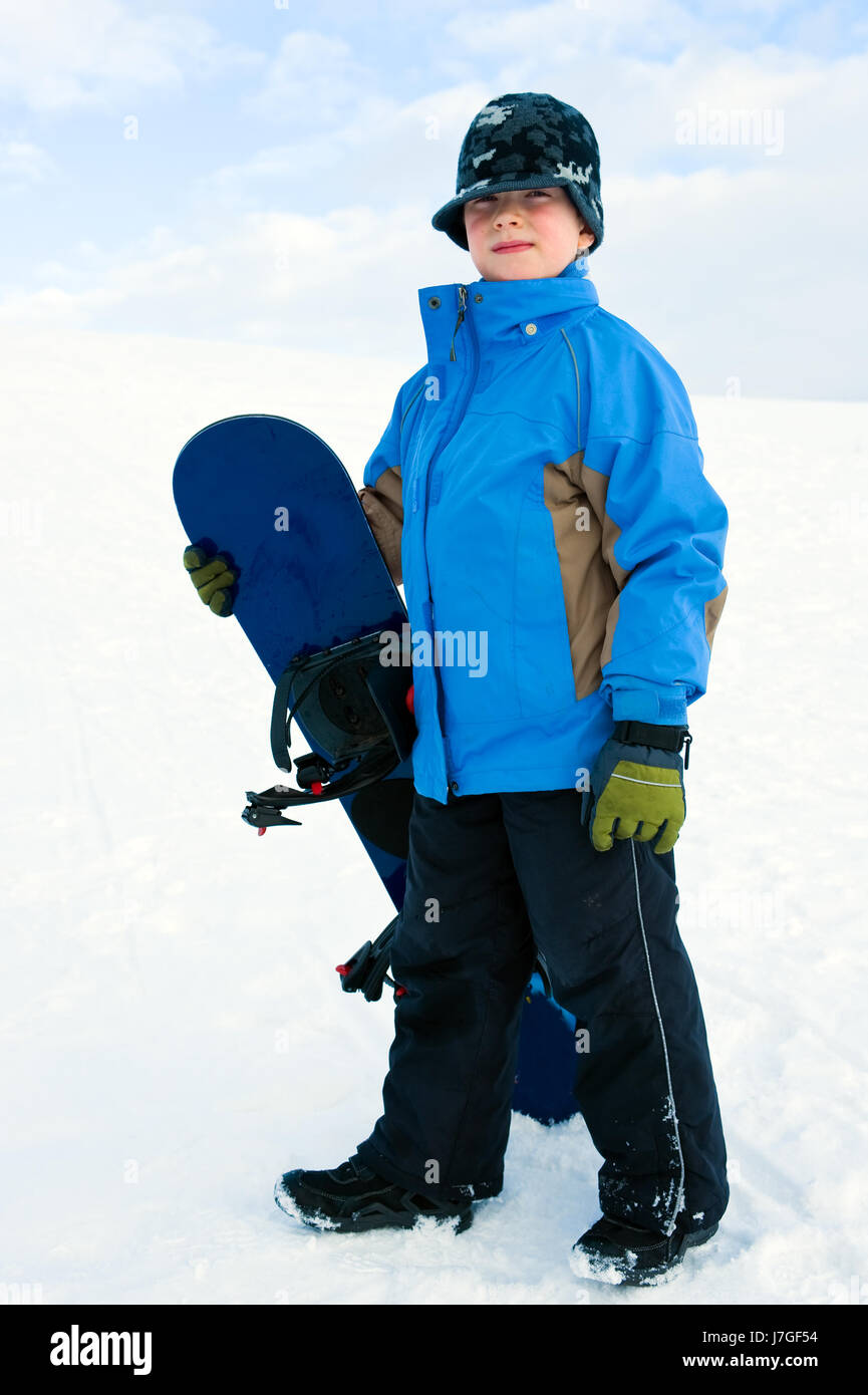 boy and his snowboard Stock Photo - Alamy