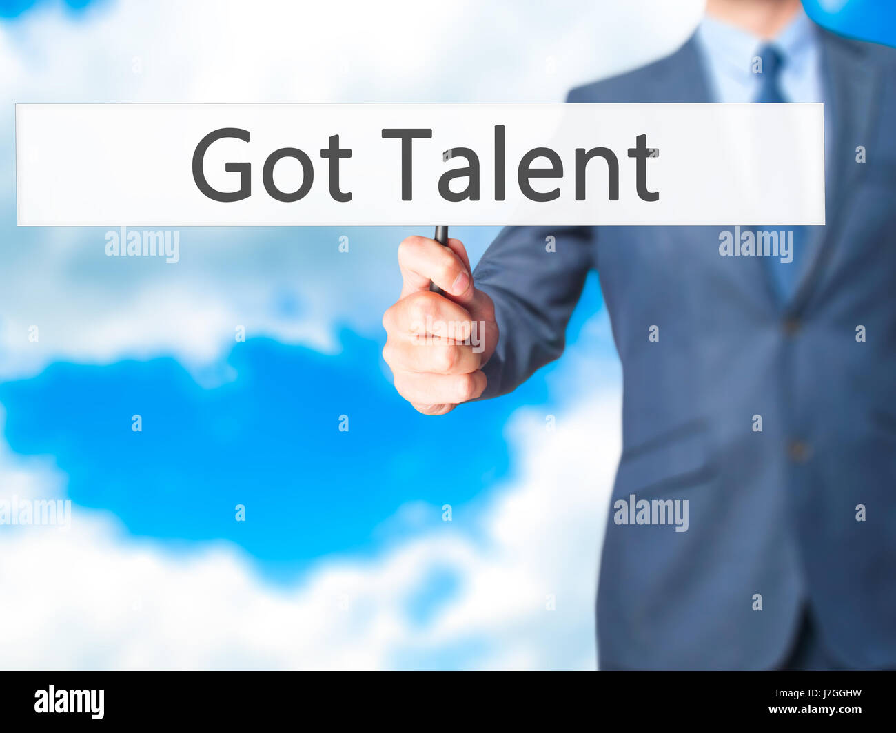 Got Talent - Business man showing sign. Business, technology, internet ...