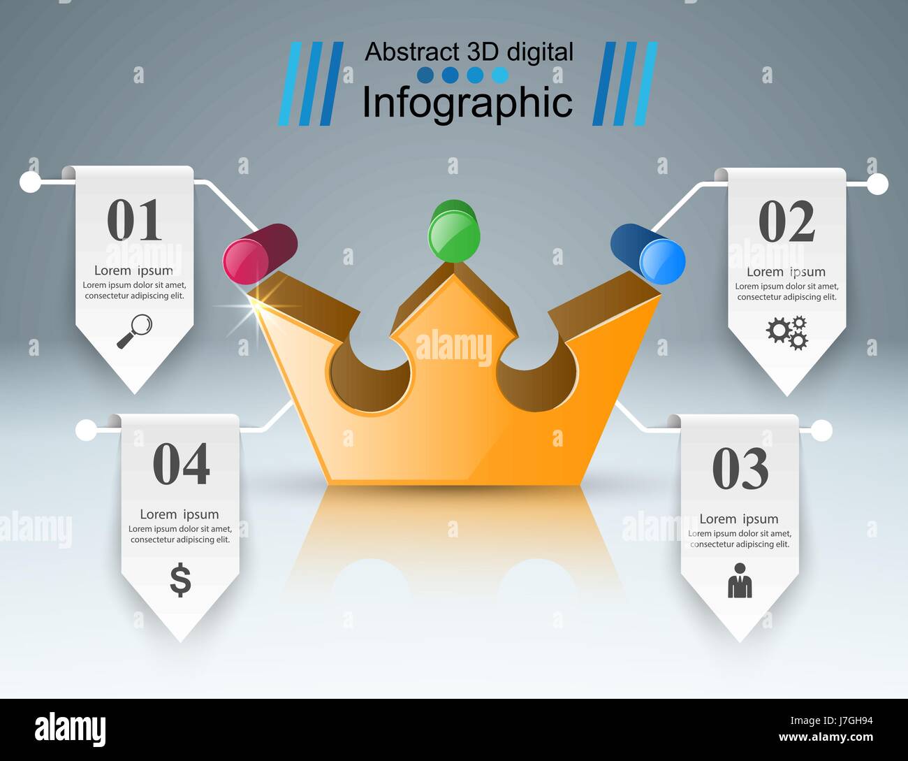 Crown icon. Business abstract Infographics Stock Vector Image & Art - Alamy