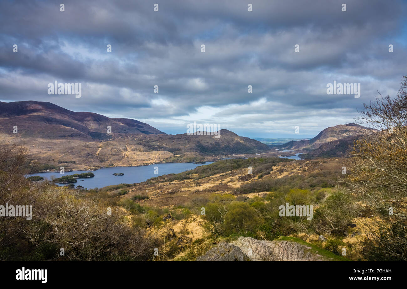 Mountains and lakes in the Killarney National Park, Ireland Stock Photo ...