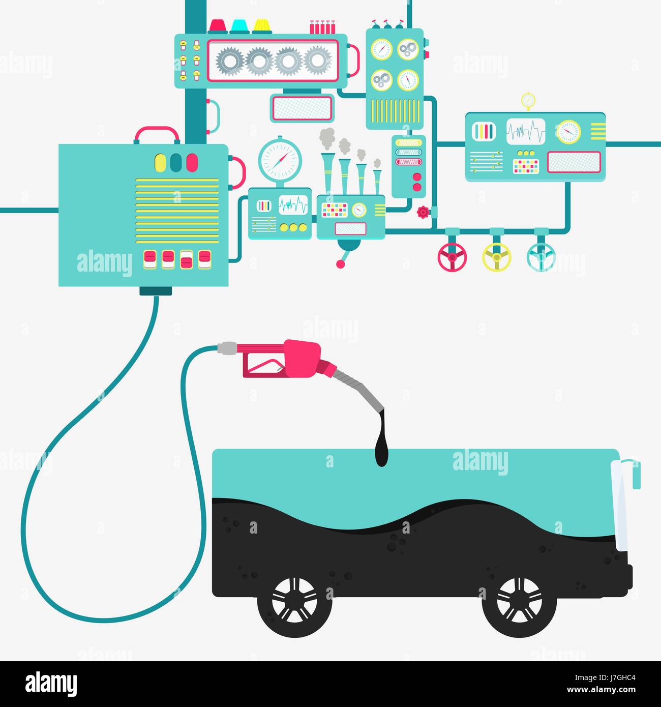 Biodiesel bus Stock Vector Images - Alamy