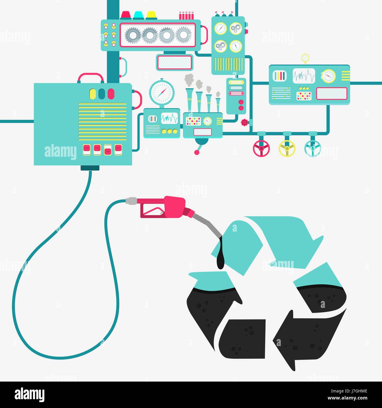 Recycle station Stock Vector Images - Alamy