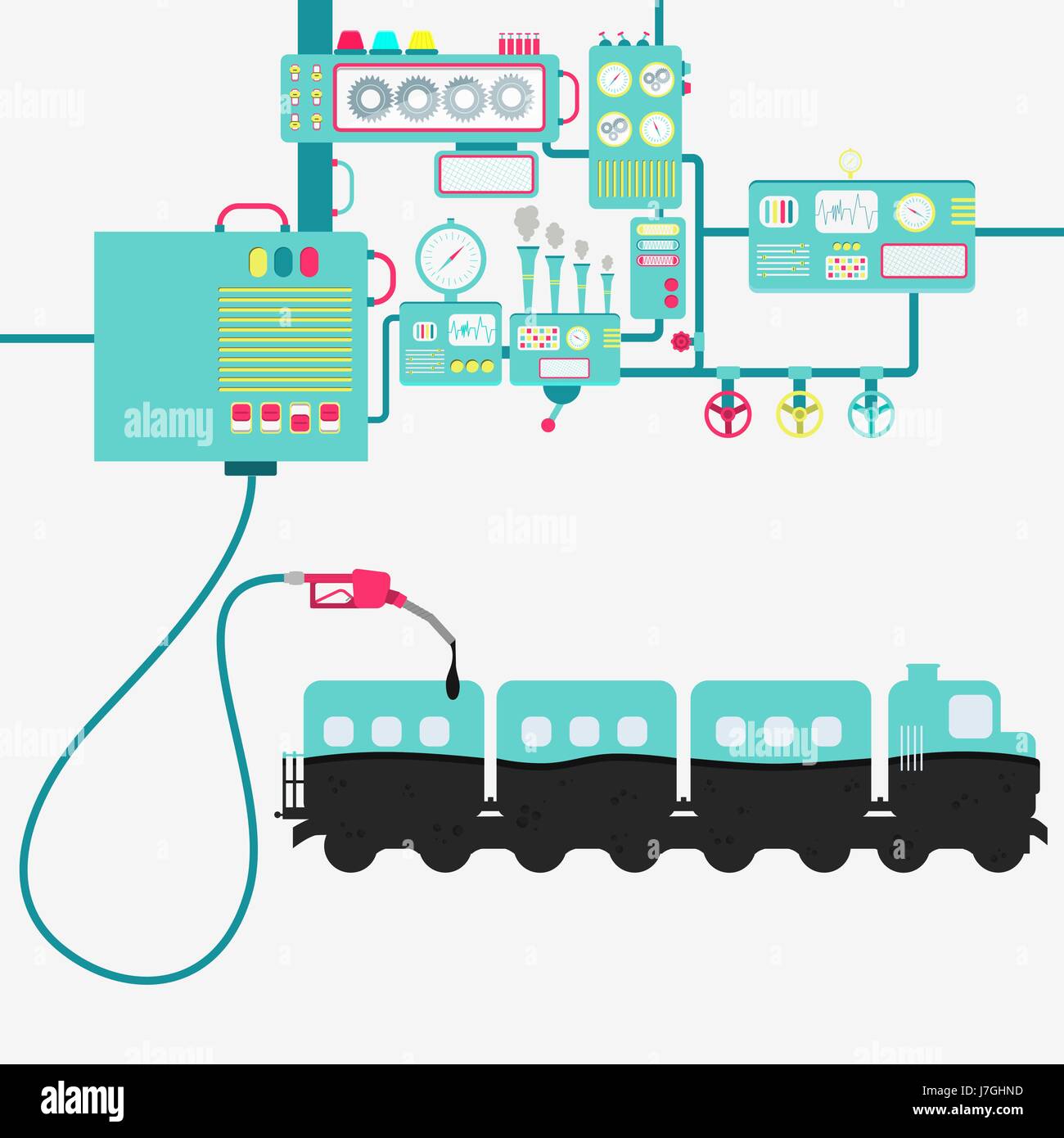 Fossil fuel production Stock Vector Images - Alamy