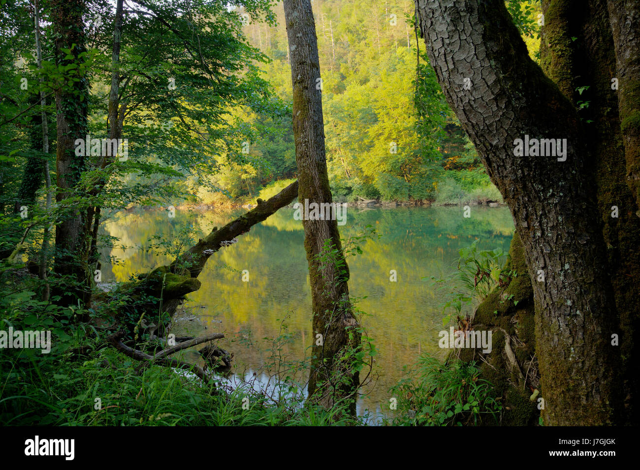 Remote Kolpa/Kupa river valley between Croatia and Slovenia Stock Photo ...