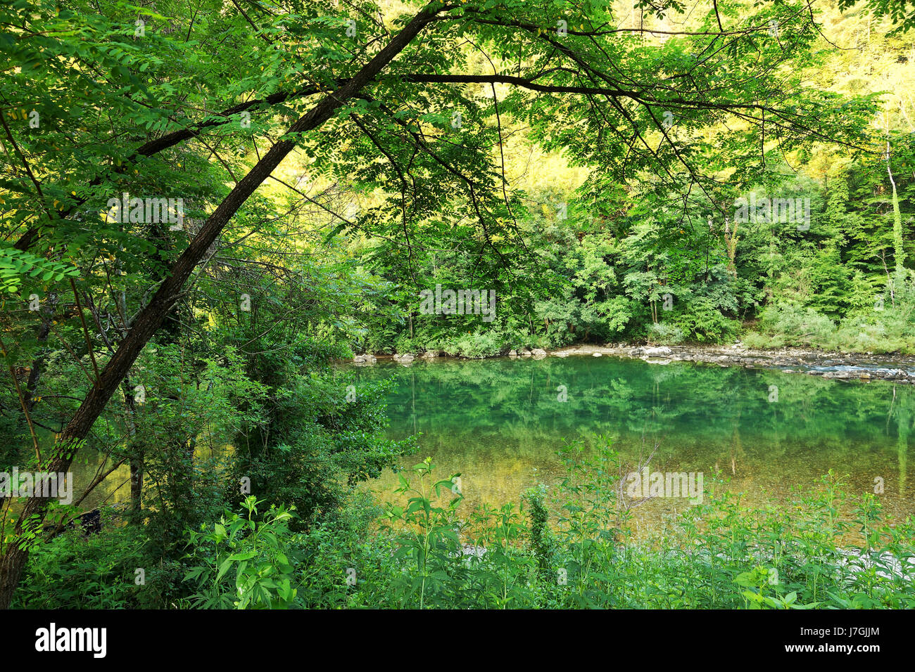 Remote Kolpa/Kupa river valley between Croatia and Slovenia Stock Photo ...