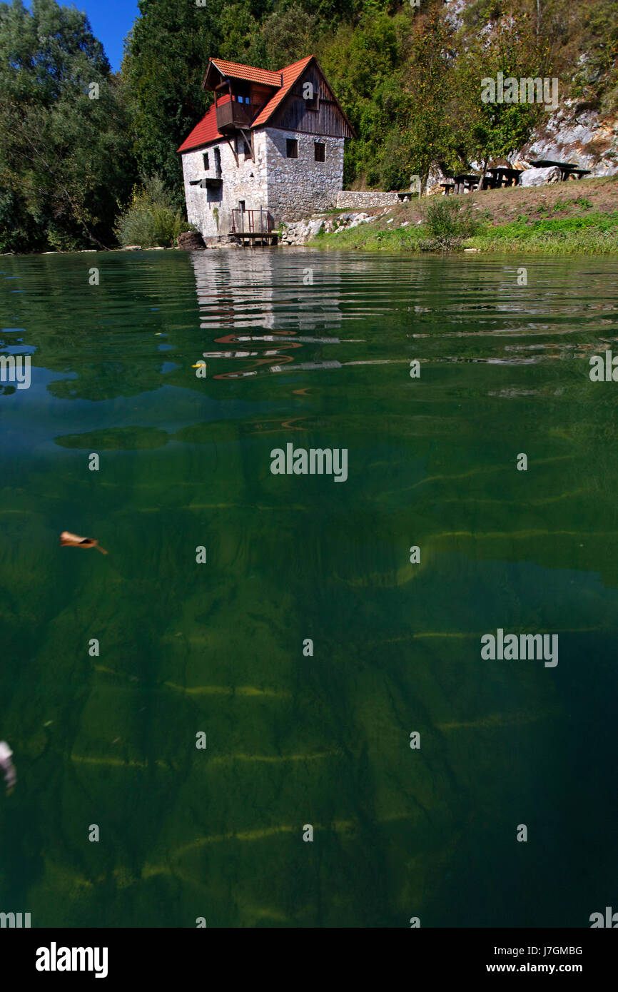 Village on the Kupa (Kolpa) River Stock Photo - Alamy