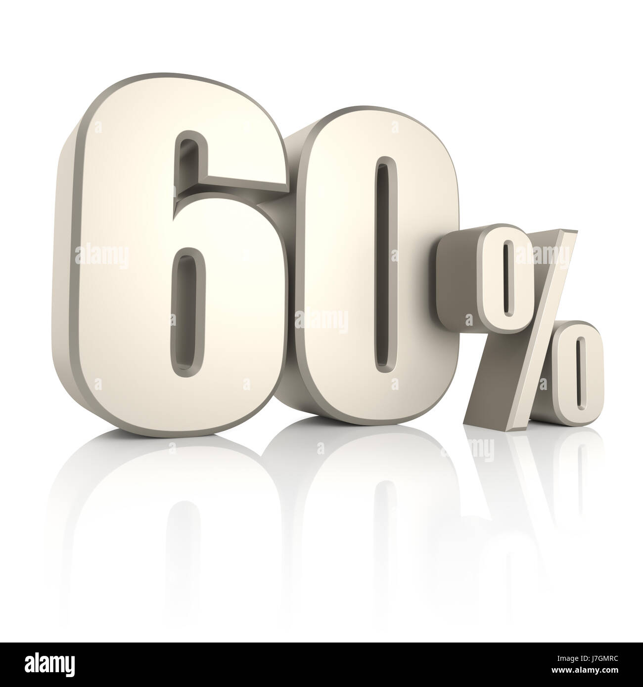 60 percent isolated on white background. 3d render Stock Photo - Alamy