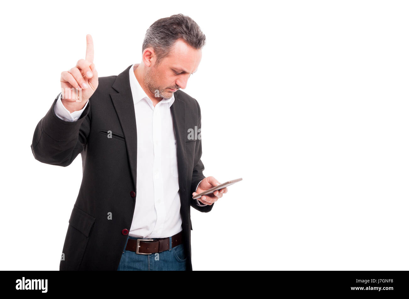 Texting gesture Cut Out Stock Images & Pictures - Alamy