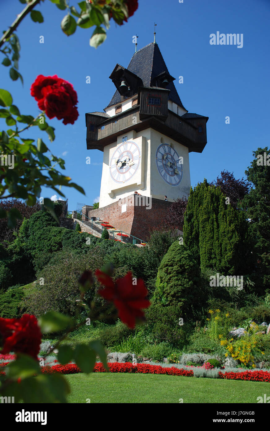 austrians styria emblem tower park green roses style of construction ...
