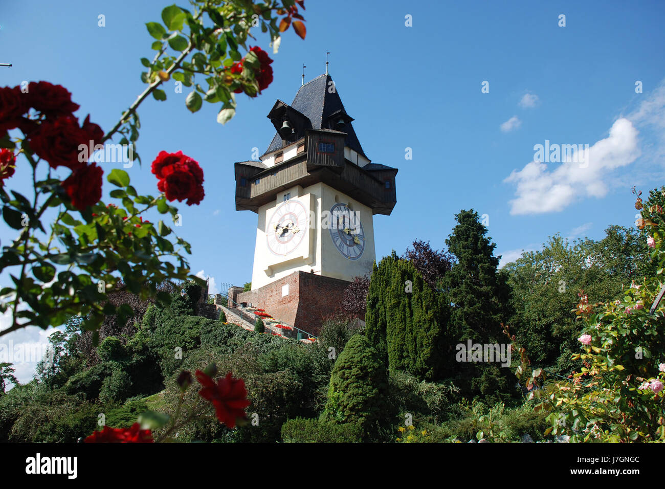 austrians styria emblem tower park green roses style of construction ...