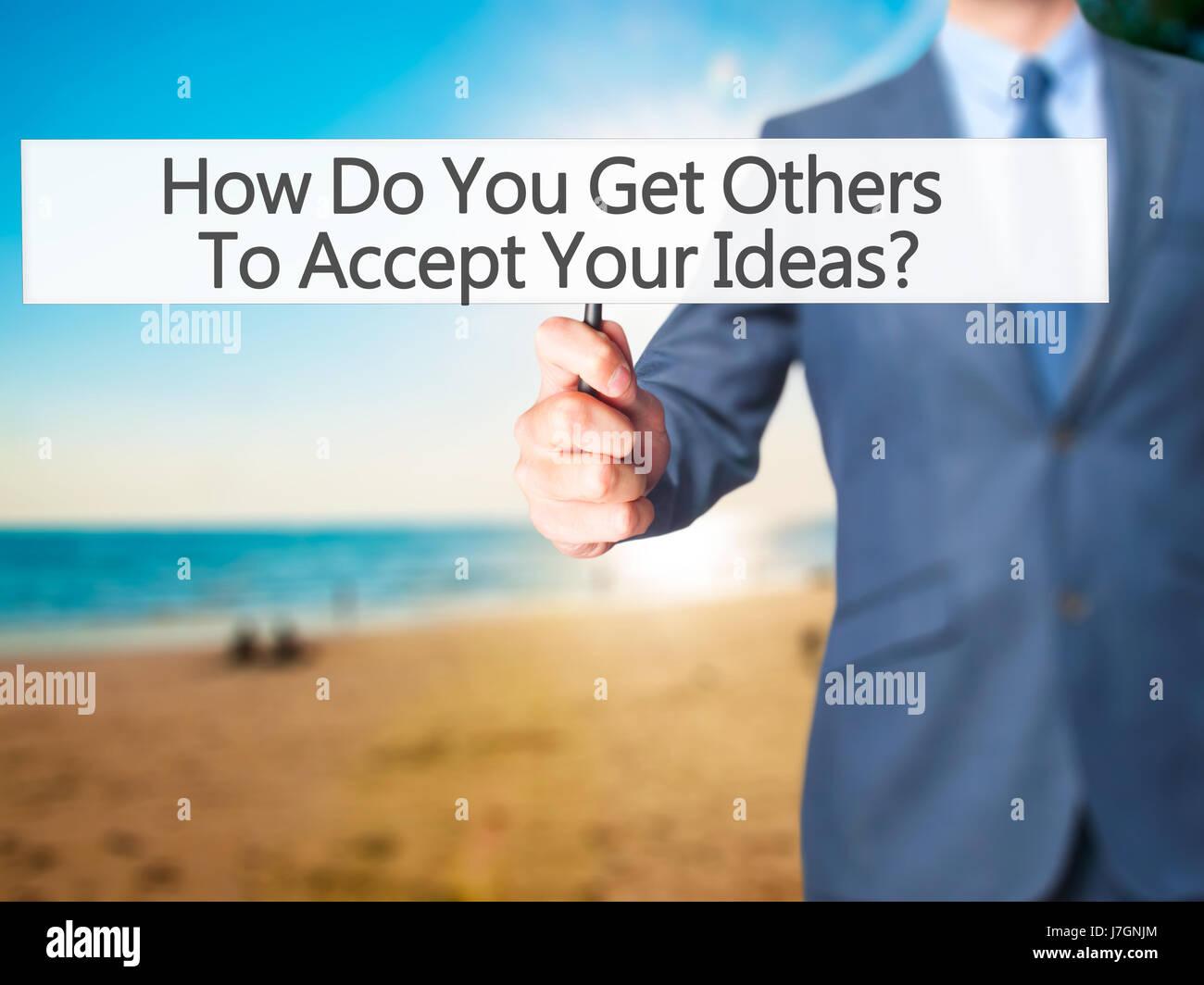 How Do You Get Others To Accept Your Ideas - Businessman hand holding ...