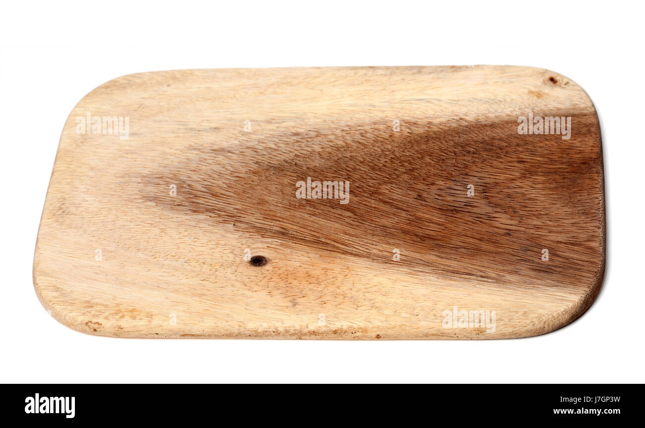 Wooden kitchen board. Isolated on white background Stock Photo - Alamy