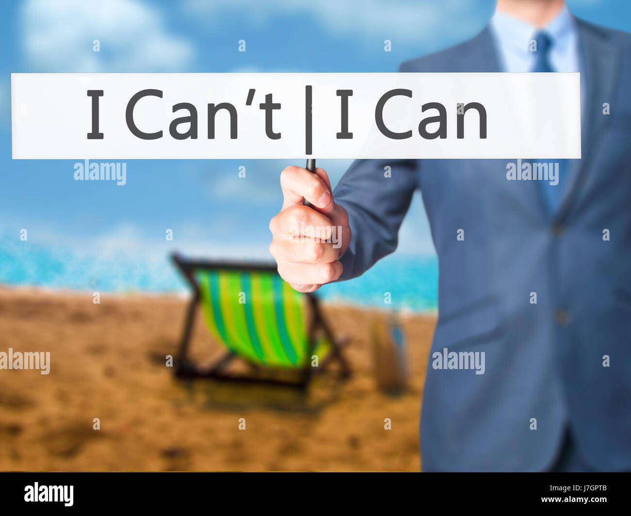 I Can I Can't - Businessman hand holding sign. Business, technology ...