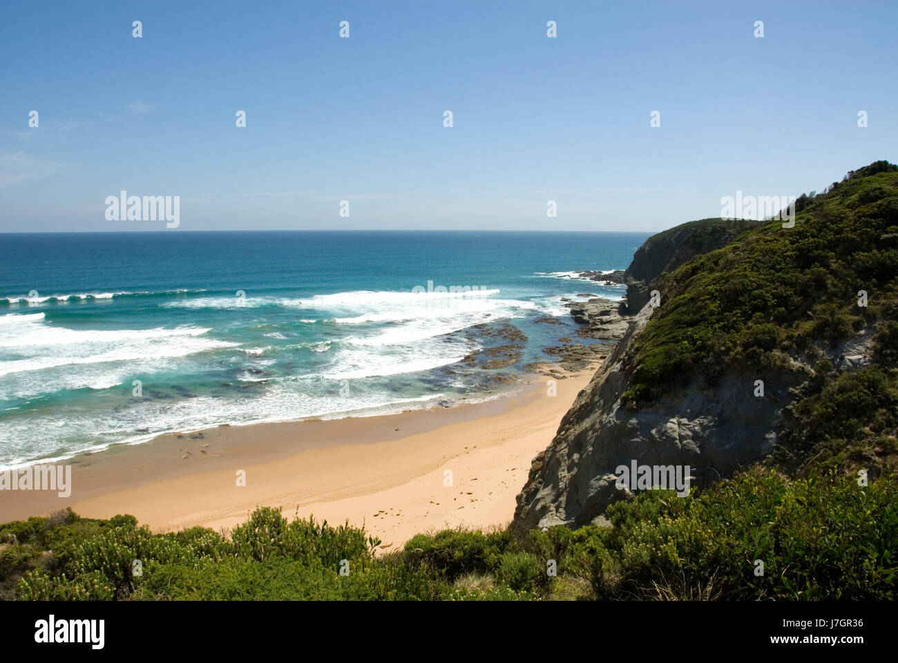 blue beach seaside the beach seashore waves bushes australia foam coast ...