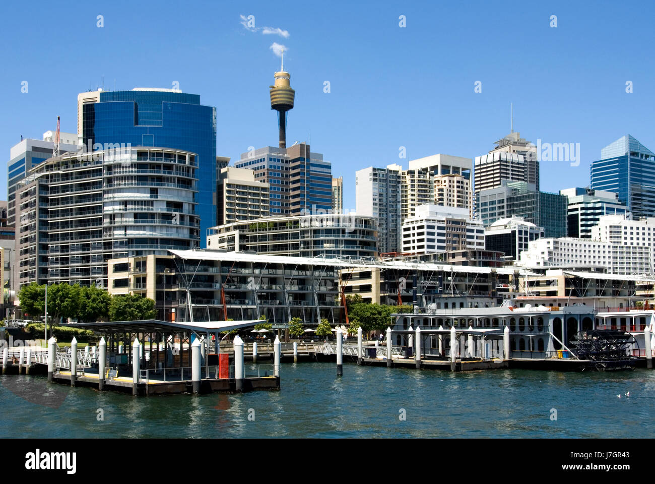 blue tower buildings city town modern modernity harbor australia ...