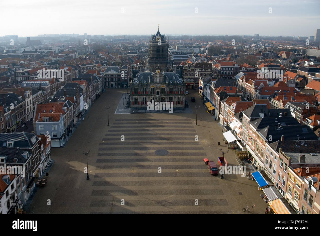 buildings houses city town horizon clock townscape holland town hall ...