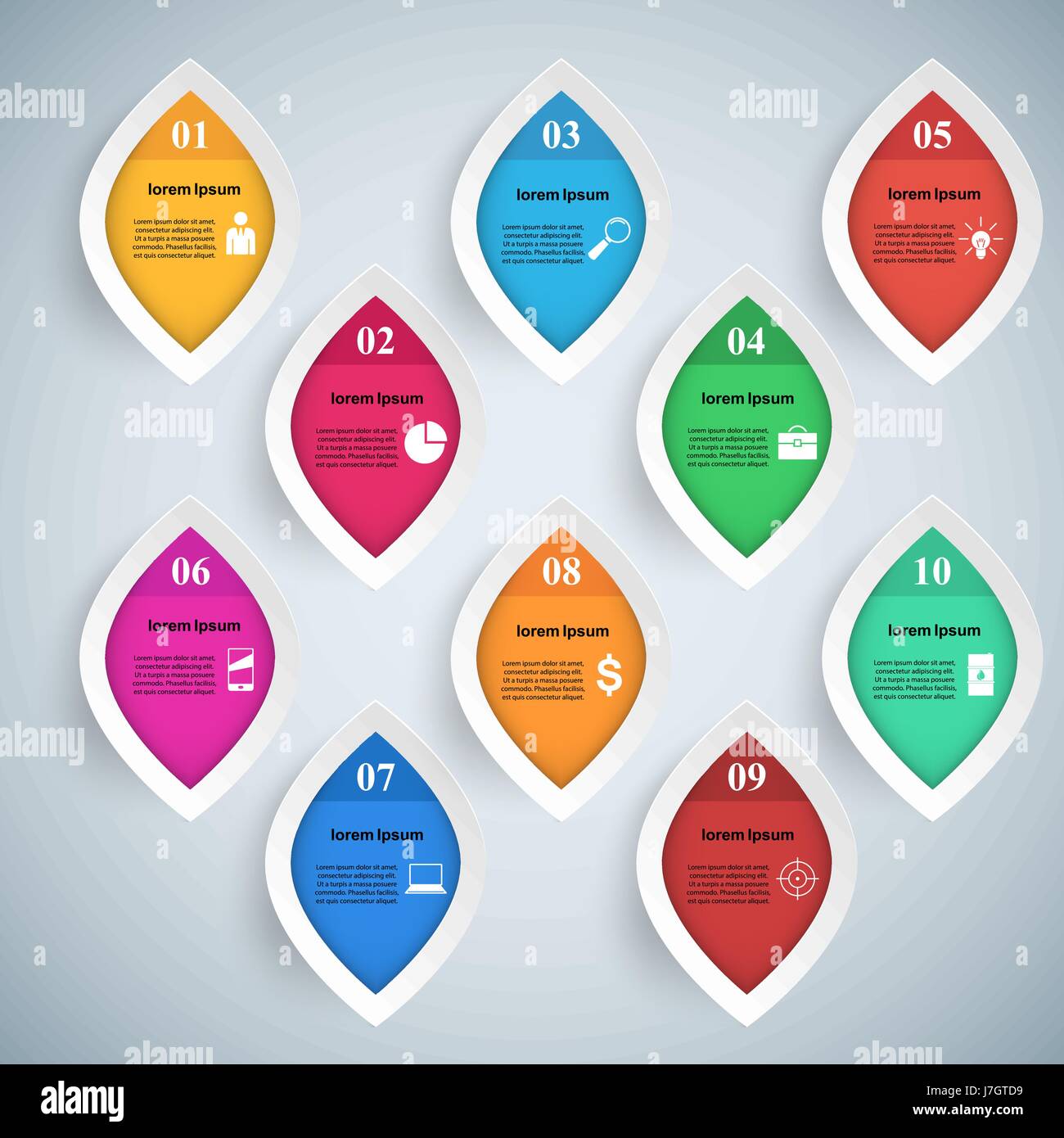 Infographic design. List of 10 items Stock Vector Image & Art - Alamy