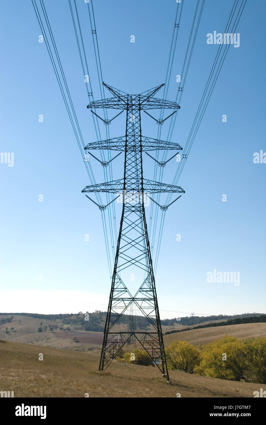 lines energy power electricity electric power pole stanchion ...