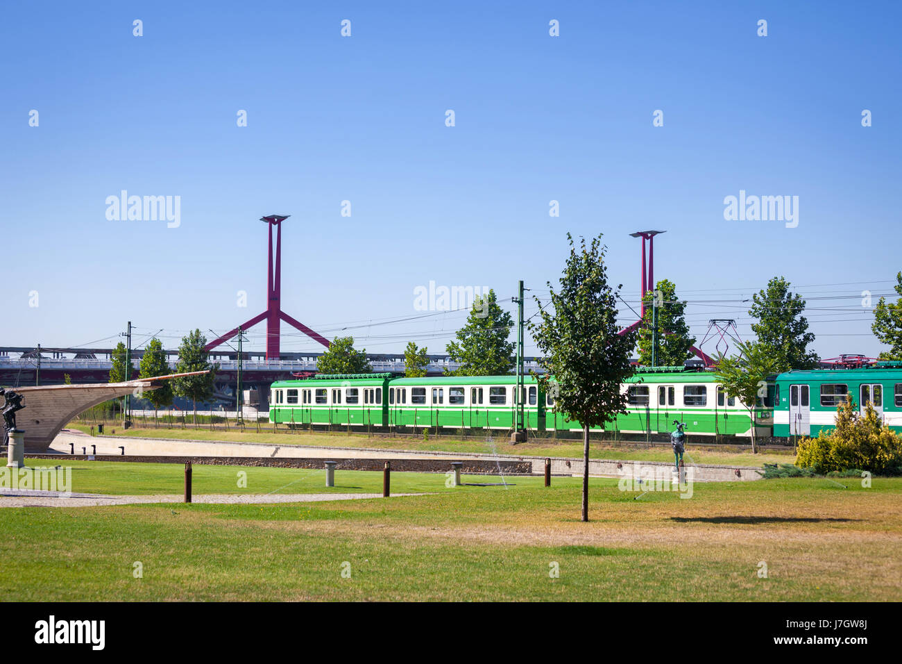 Green train wagon hi-res stock photography and images - Alamy