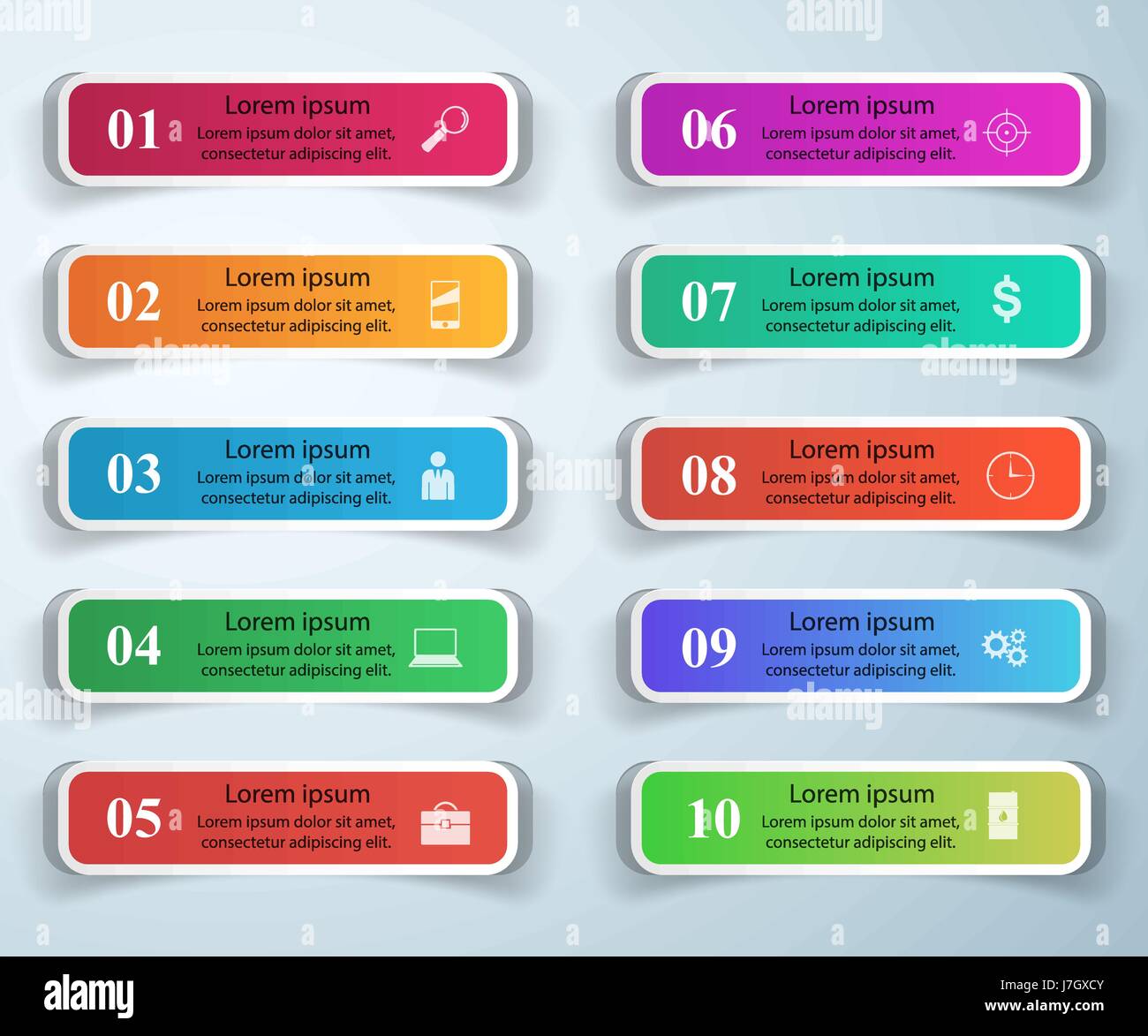 Infographic design. List of 10 items Stock Vector Image & Art - Alamy