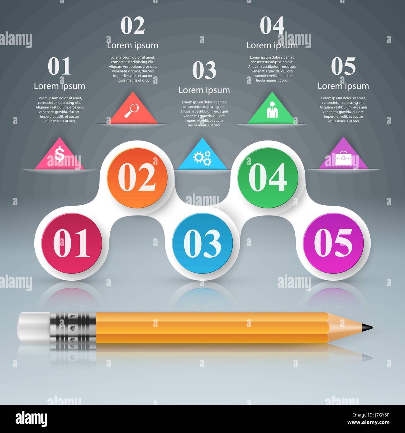 Business Infographics. Pencil icon Stock Vector Image & Art - Alamy