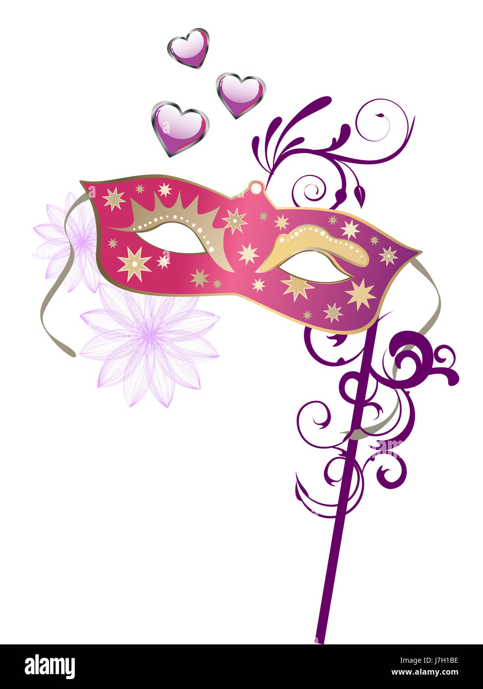 Mask hearts Cut Out Stock Images & Pictures - Alamy