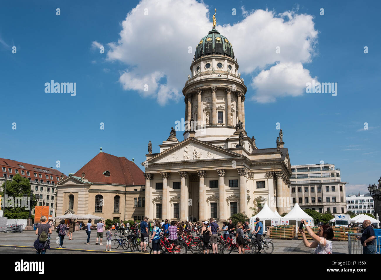 Berlin, Germany - may 23, 2017: Tourist group in front of the the ...
