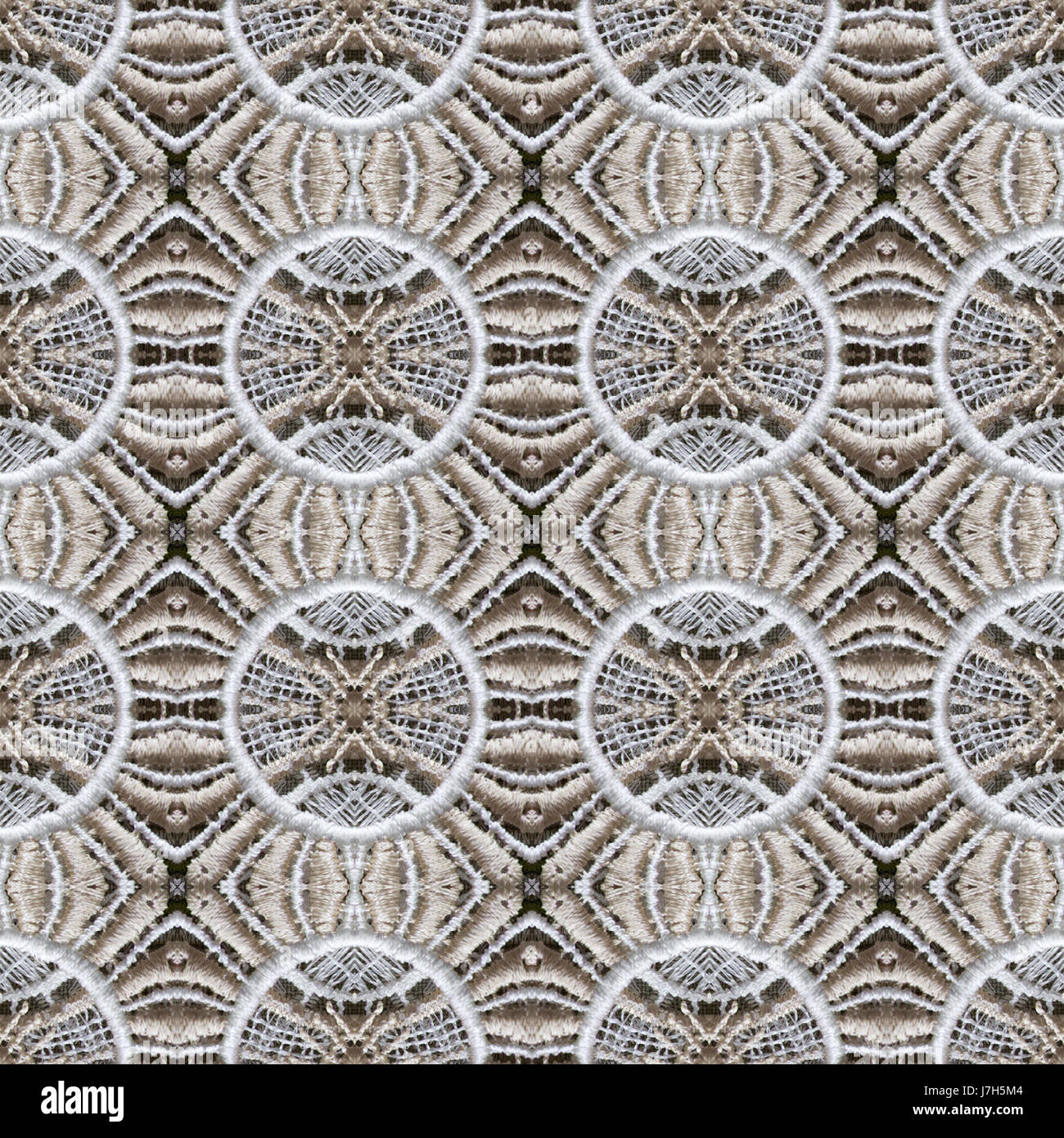 Seamlessly repeating lace pattern, digital collage from crocheted and ...