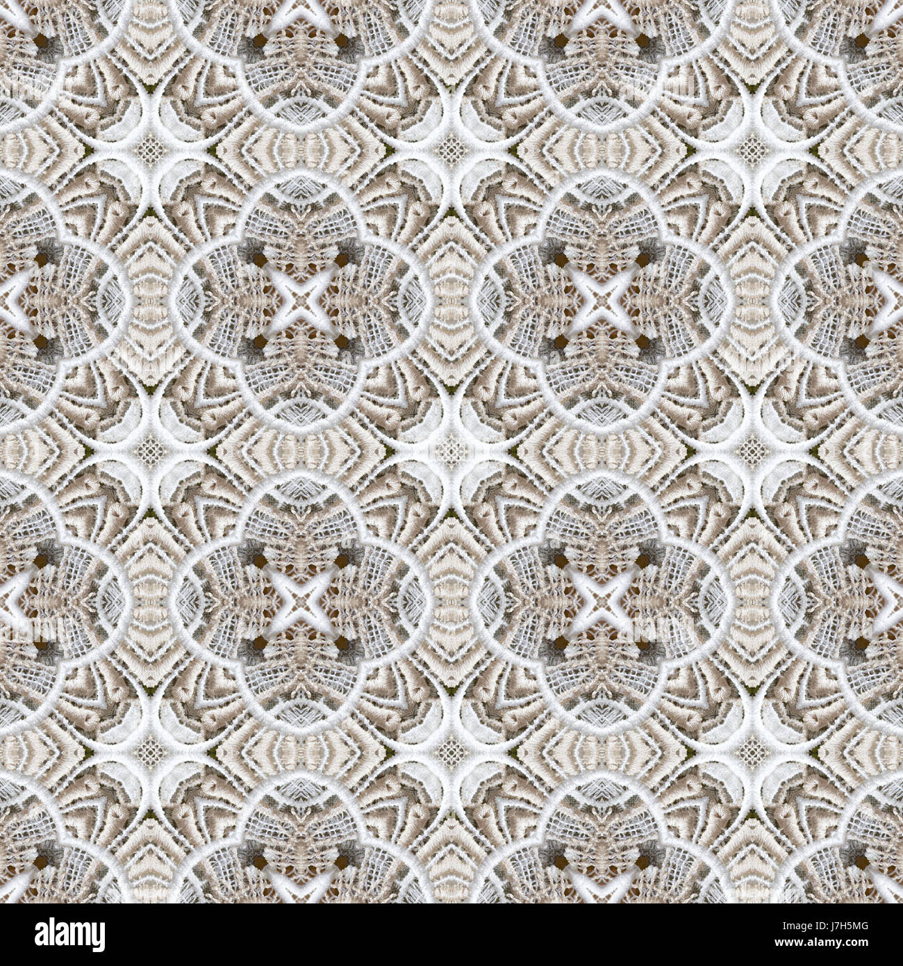 Seamlessly repeating lace pattern, digital collage from crocheted and ...