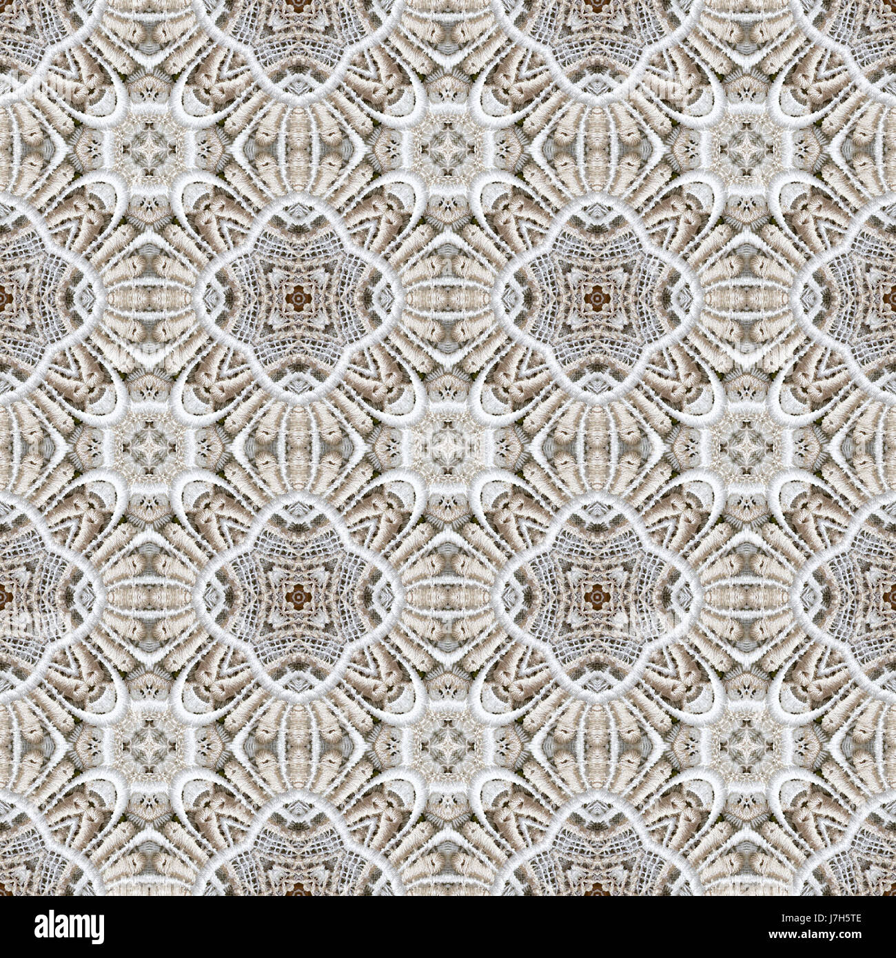 Seamlessly repeating lace pattern, digital collage from crocheted and ...