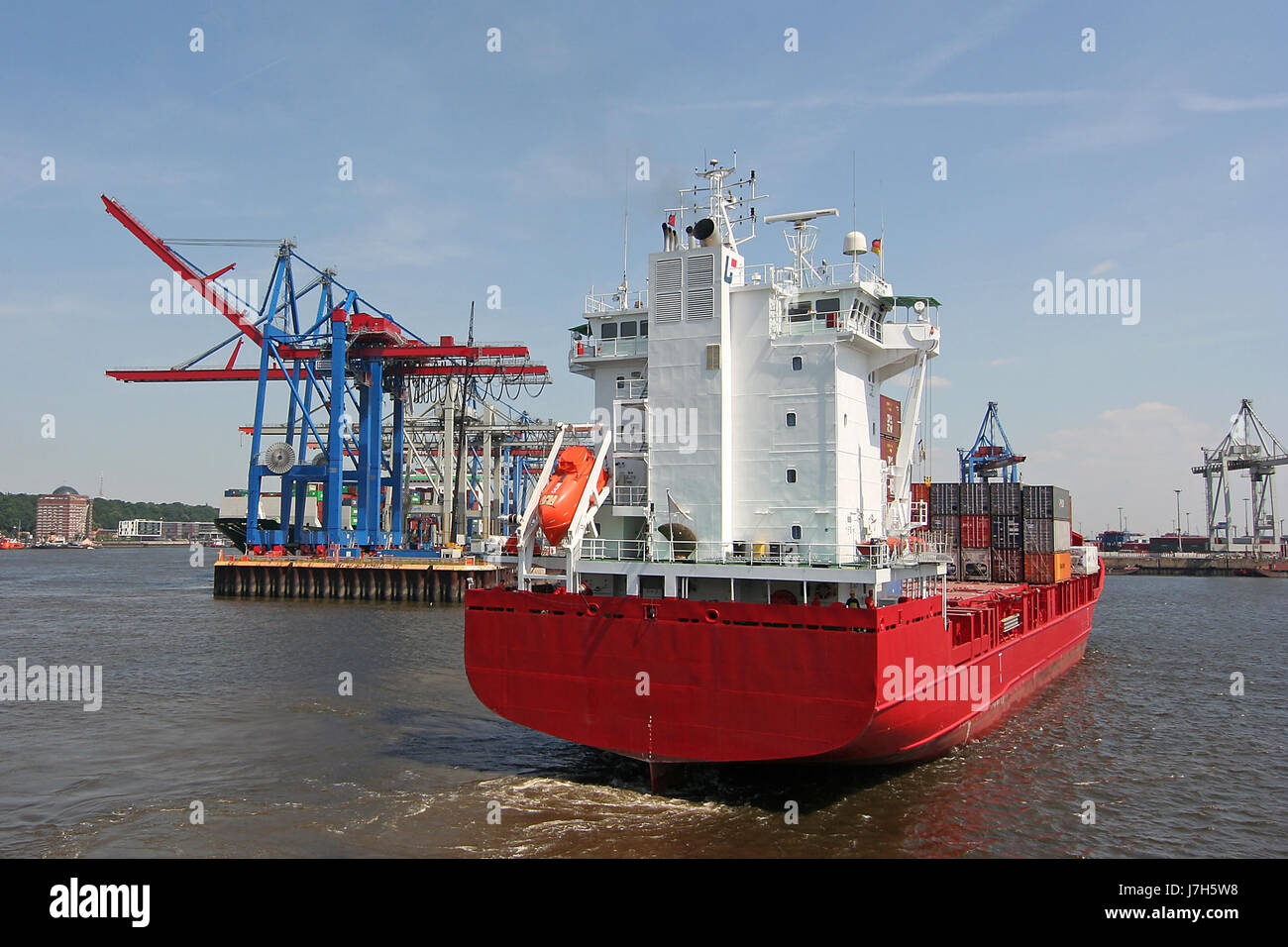 spring ship at the port of hamburg Stock Photo - Alamy