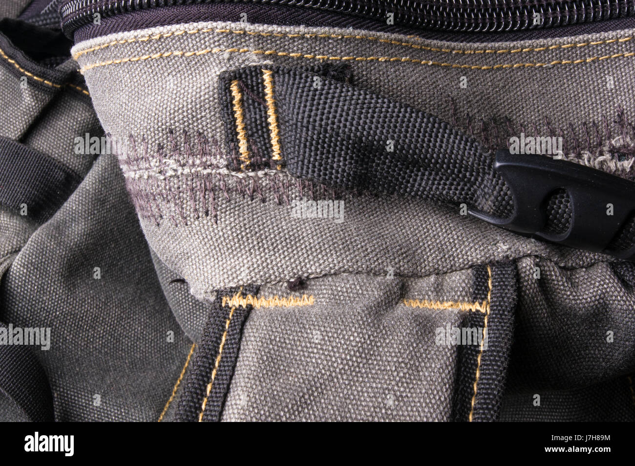 closeup of buckles, clasps, zippers, pockets, fasteners, fittings and ...