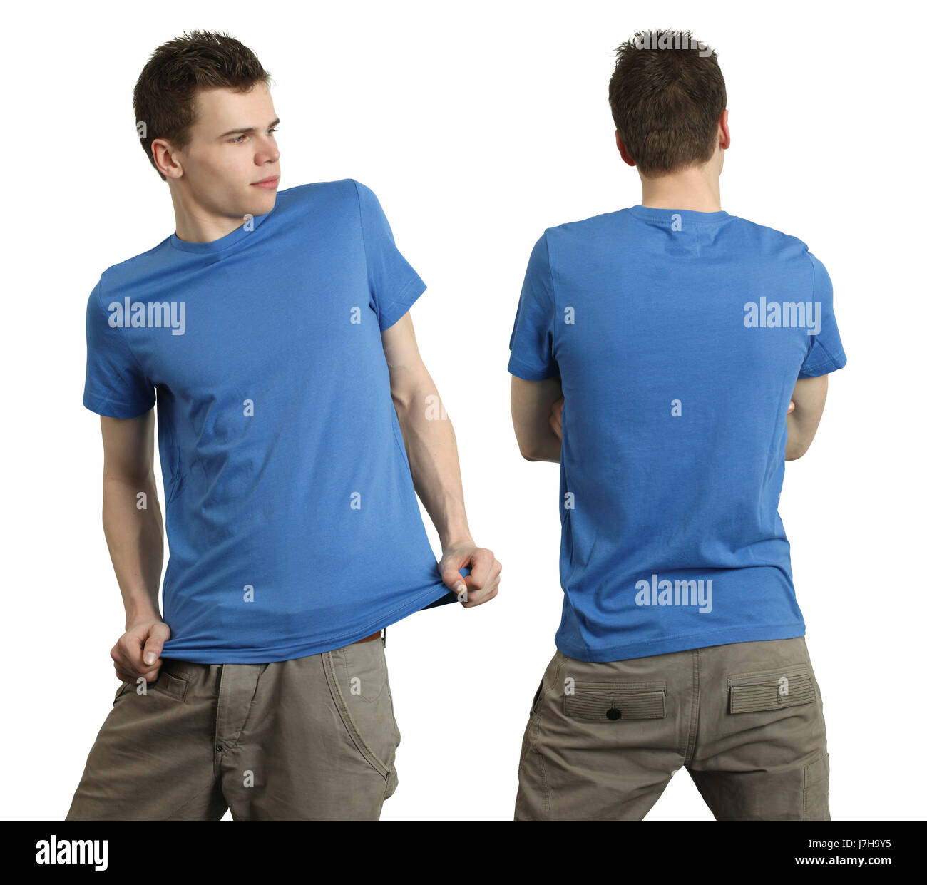 blue male masculine blank european caucasian uninhabited back clothing ...