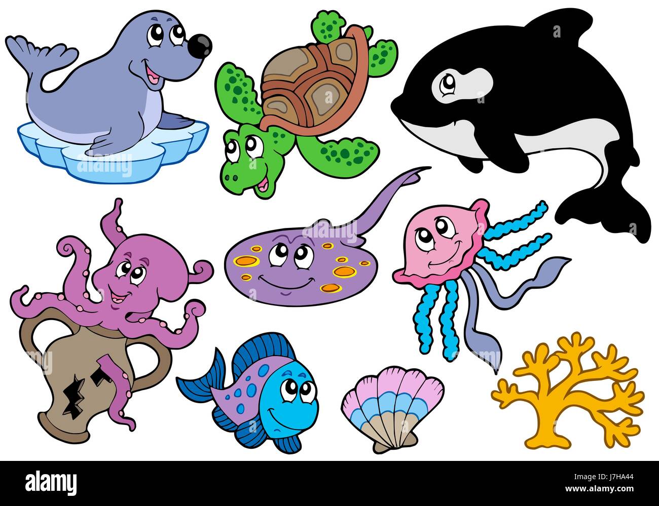 animal animals seal turtle octopus killer whale vase tortoise object ...